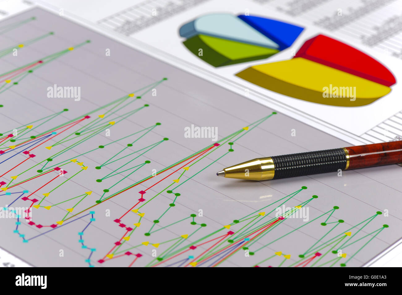 finance and budget calculation with chart Stock Photo - Alamy