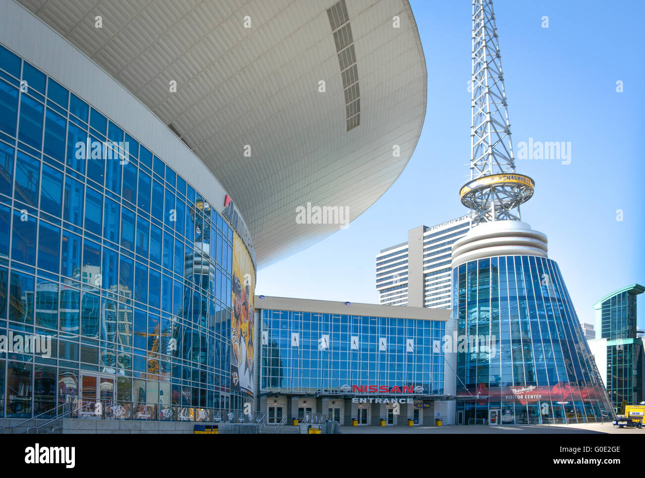 The Bridgestone Arena performance venue hosts musical events and is ...