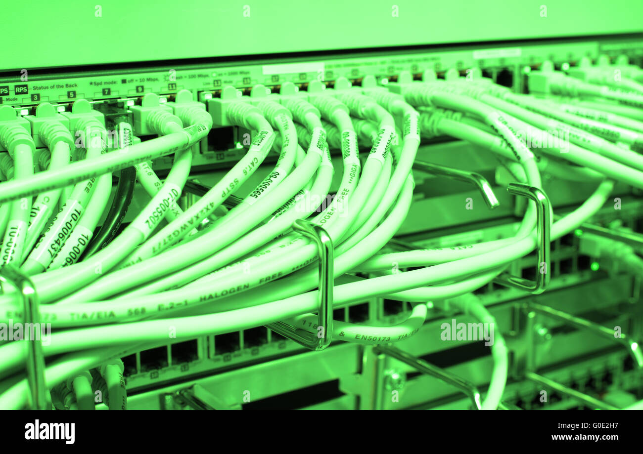 Network LAN patch panel Stock Photo - Alamy