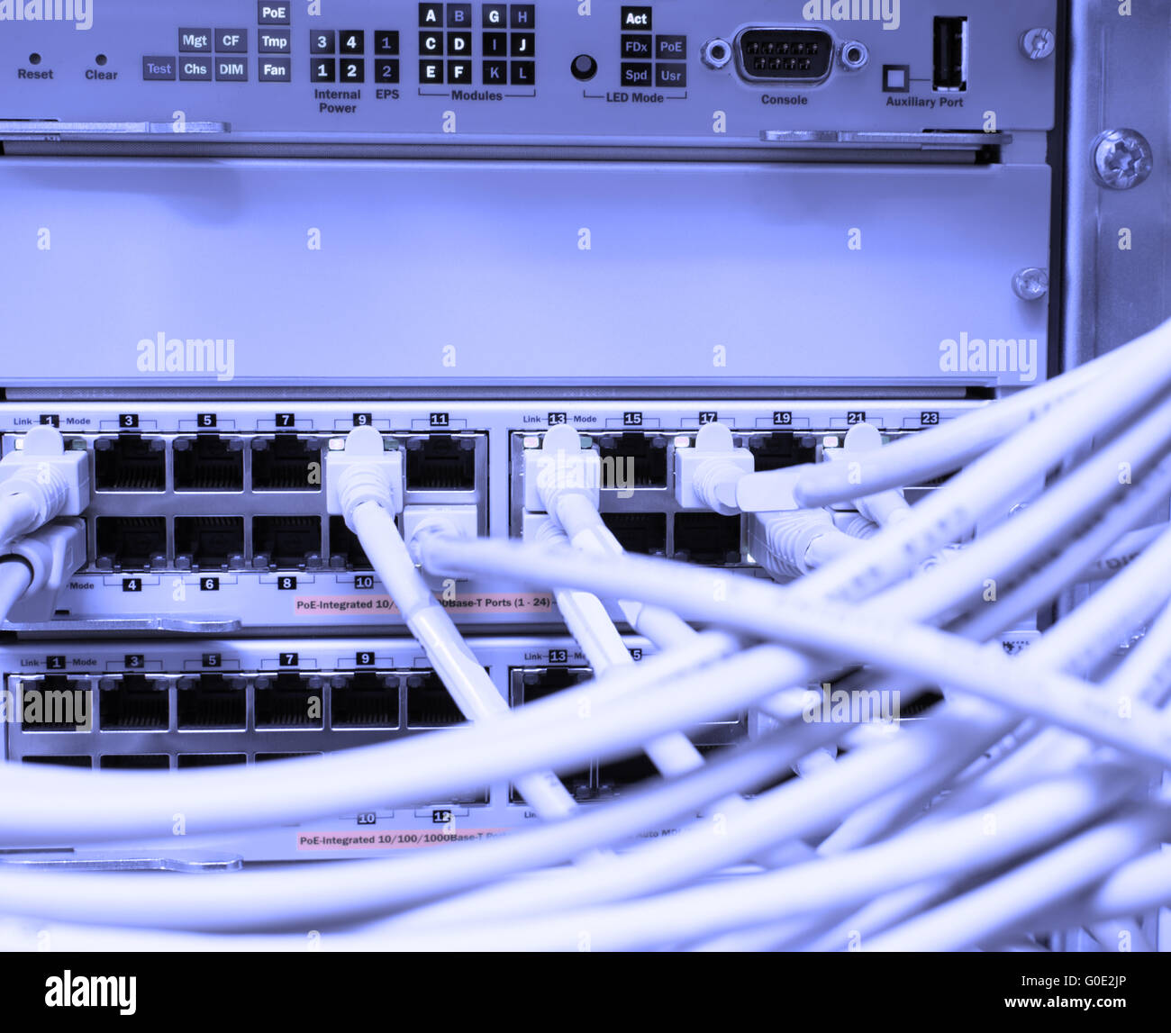 Network LAN patch panel Stock Photo - Alamy