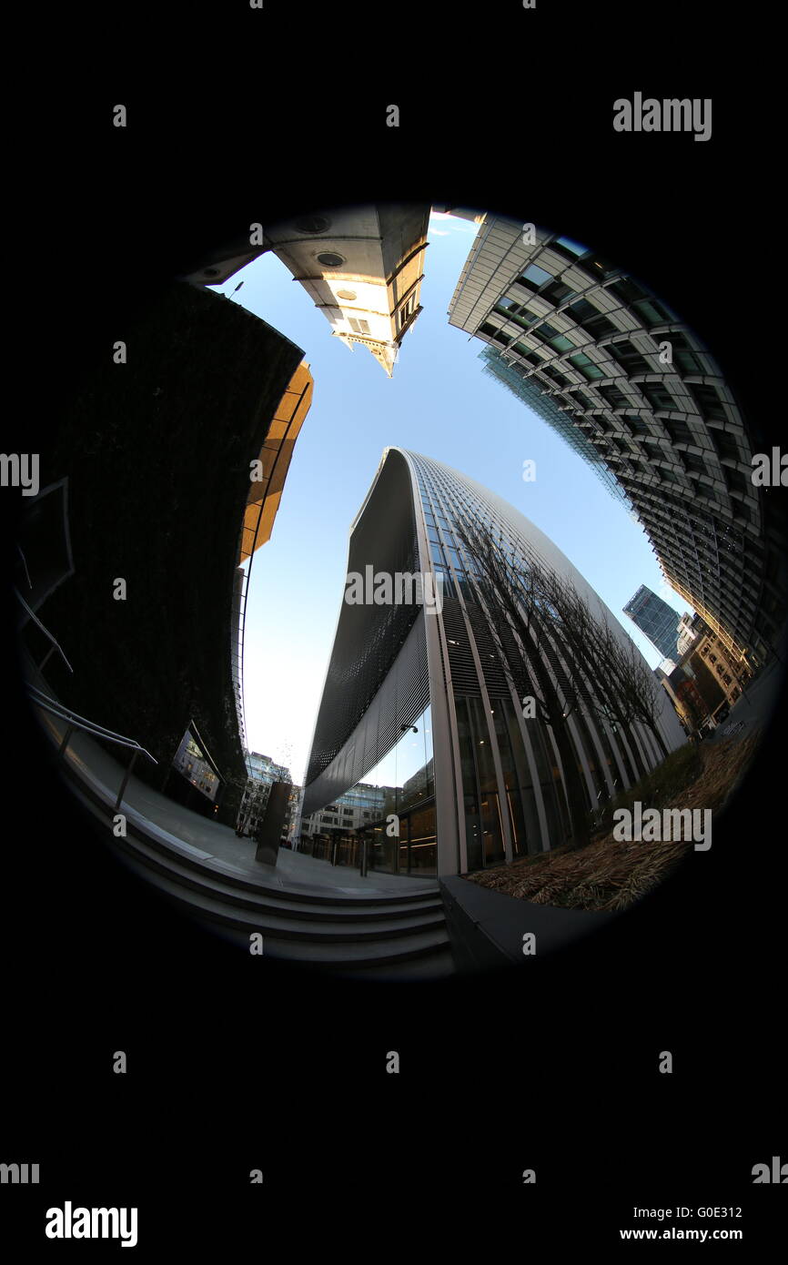 City of London Fisheye Stock Photo - Alamy