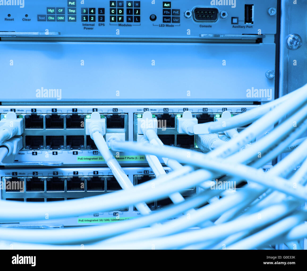 Network LAN patch panel Stock Photo - Alamy