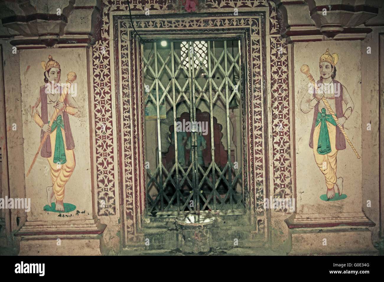 Jay and Vijay are doorkeepers, Someshwar Temple Stock Photo - Alamy