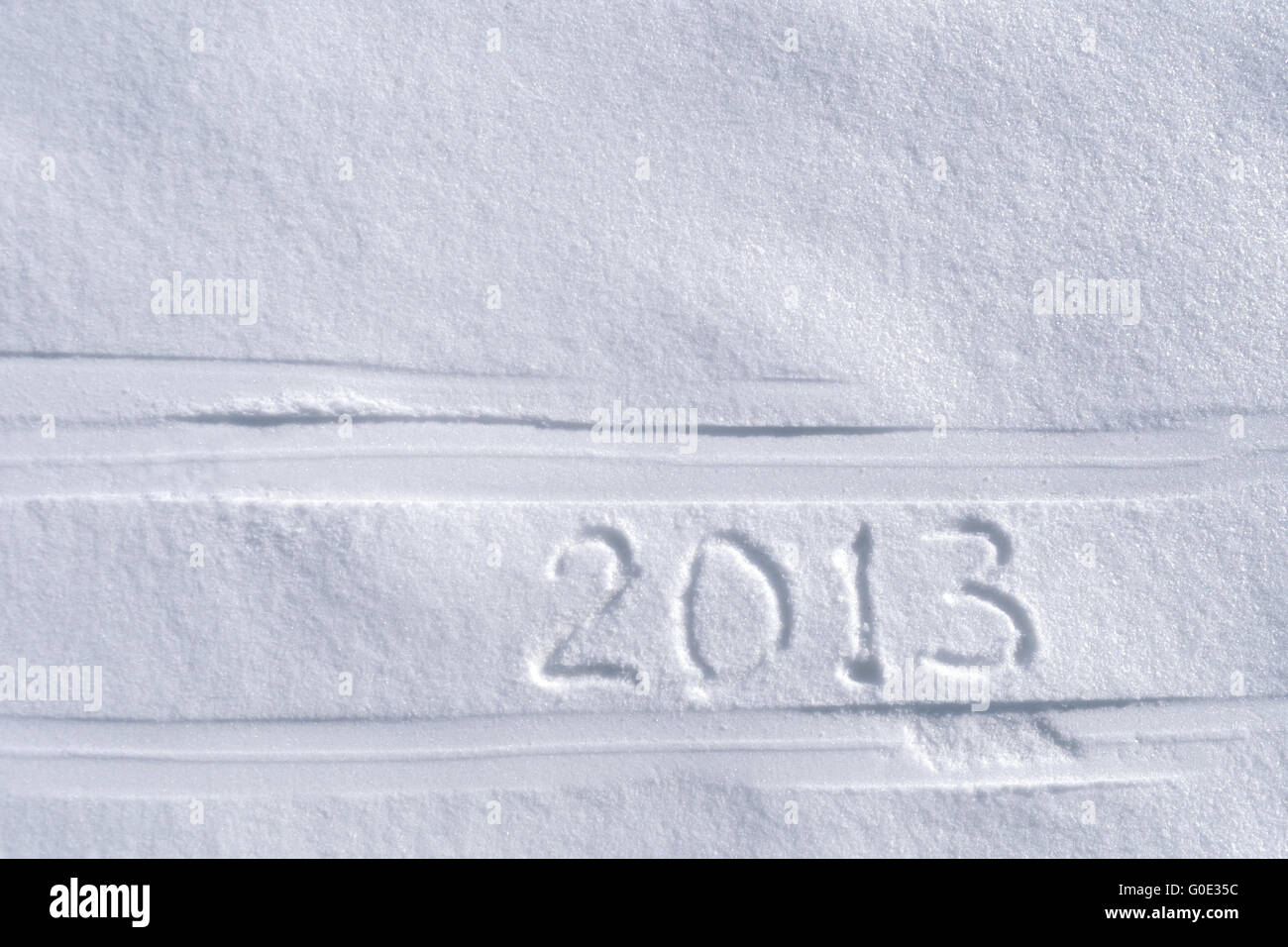 number 2013 on snow Stock Photo - Alamy