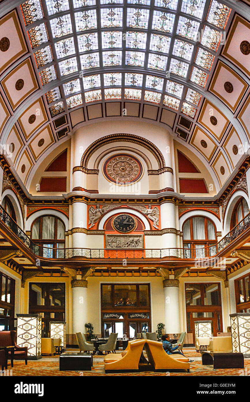 Beautiful interior of the Union Station Hotel lobby restored from ...