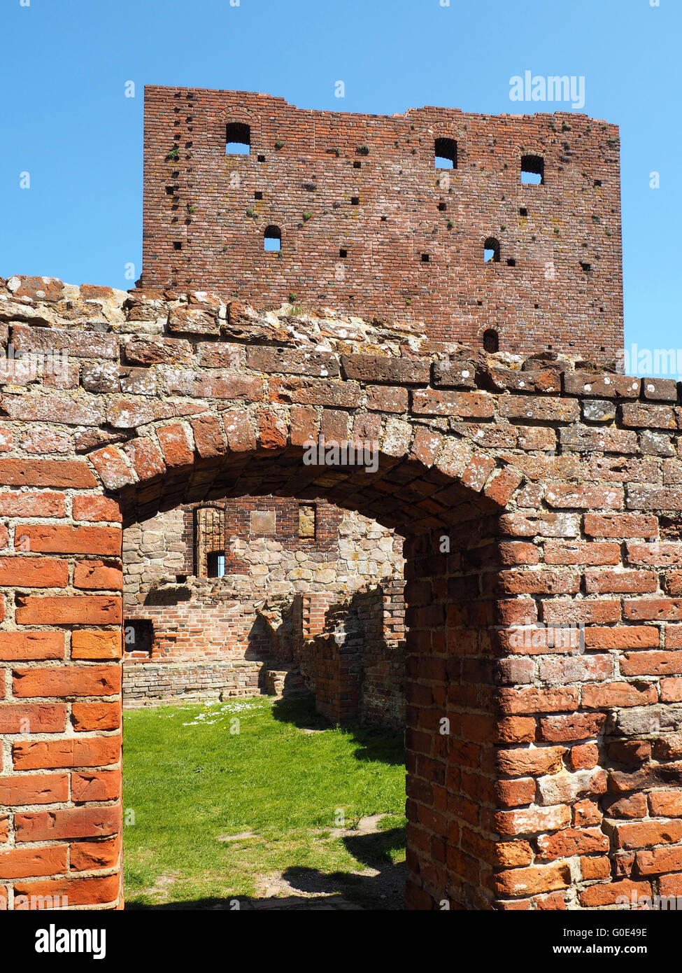 At the Hammershus ruins Stock Photo - Alamy