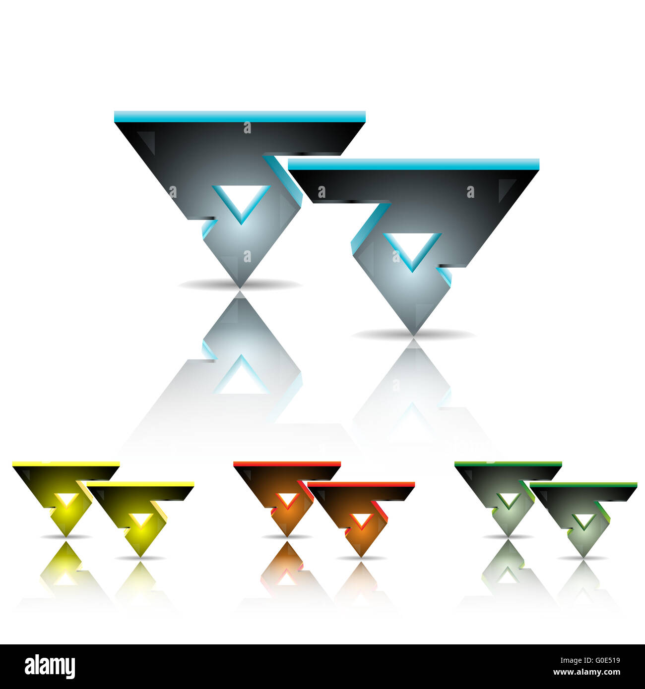 Triangle infographic logo hi-res stock photography and images - Alamy