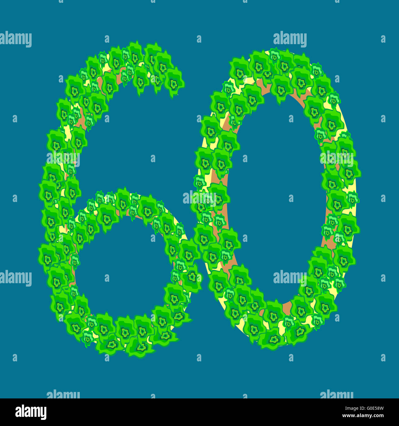 Figure sixty 60 anniversary celebration tropical island Stock Photo - Alamy