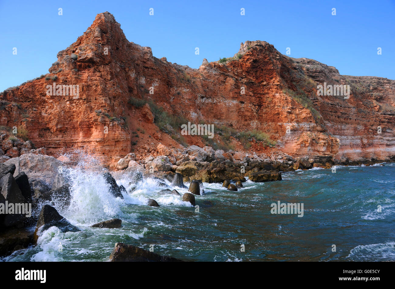 Rocky Coast and Waters of Bolata Beach Stock Photo - Alamy
