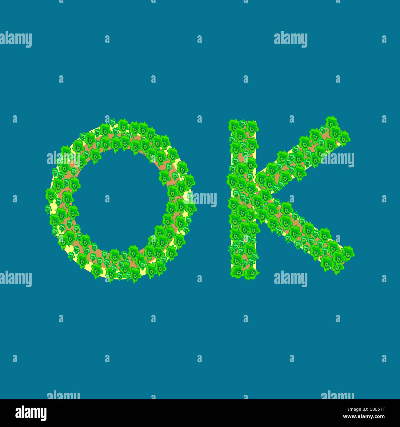 ok text tropical island Stock Photo - Alamy