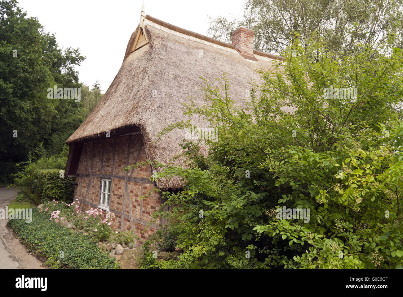 Thatched Roof House in Germany Stock Photo - Alamy