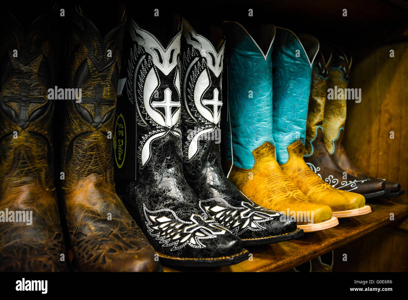 The Nashville Cowboy boot store has rows of unique Cowboy boots for ...