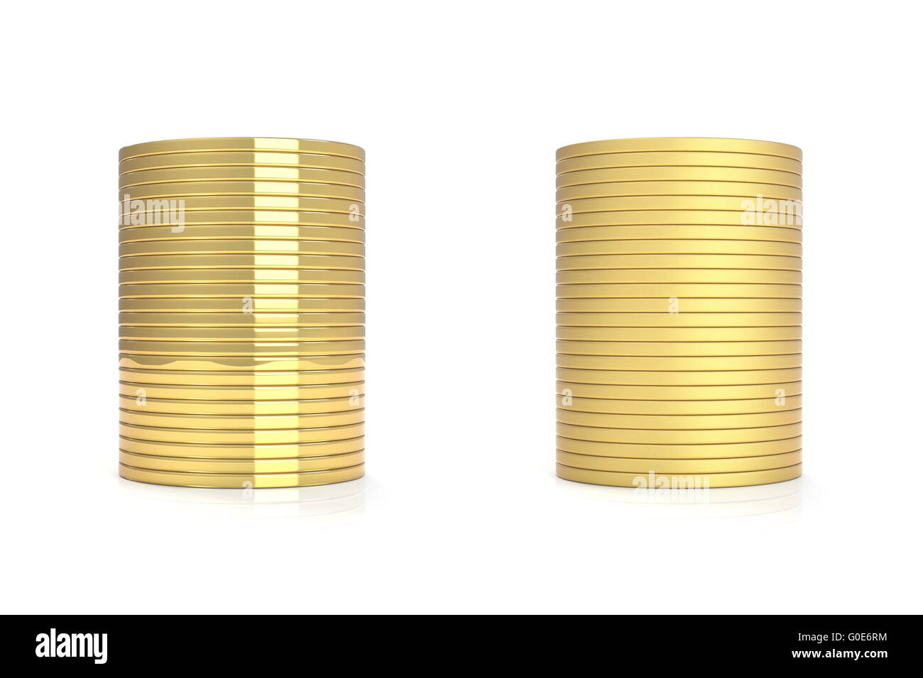 3d gold coins stacks Cut Out Stock Images & Pictures - Alamy