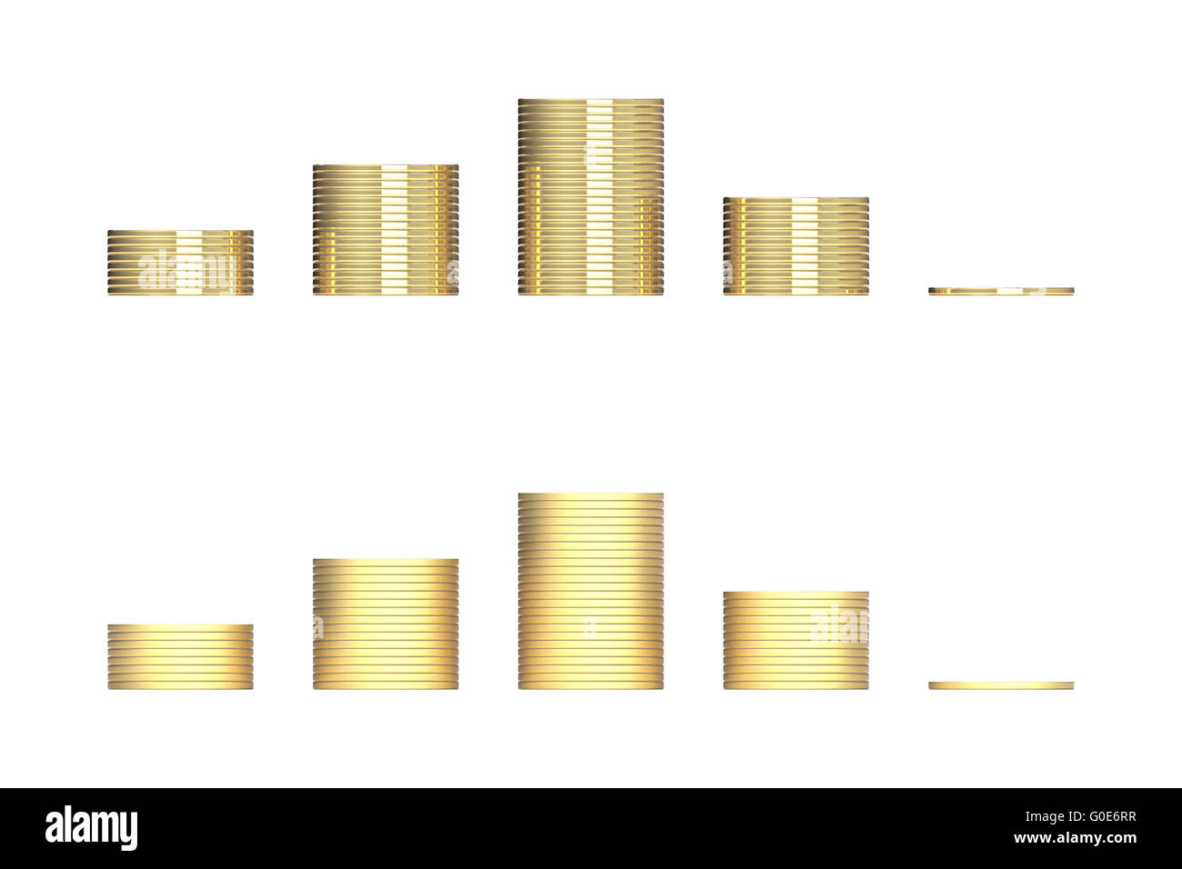 Gold Coin, Money Stacks Stock Photo - Alamy