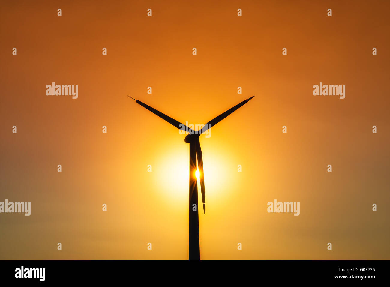 wind turbine sunset background concept ecosystem for design ...