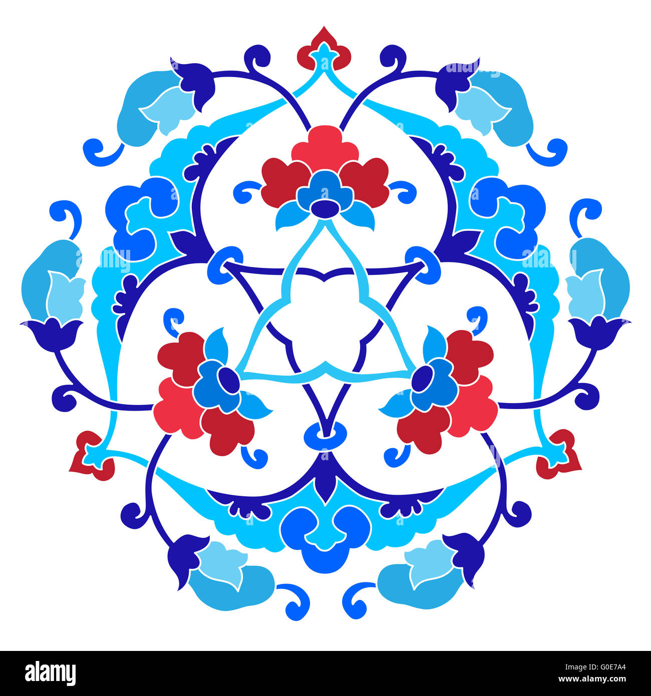 thirty seven series designed from the ottoman pattern Stock Photo - Alamy
