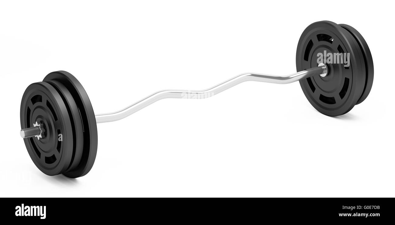 barbell isolated on white background Stock Photo - Alamy