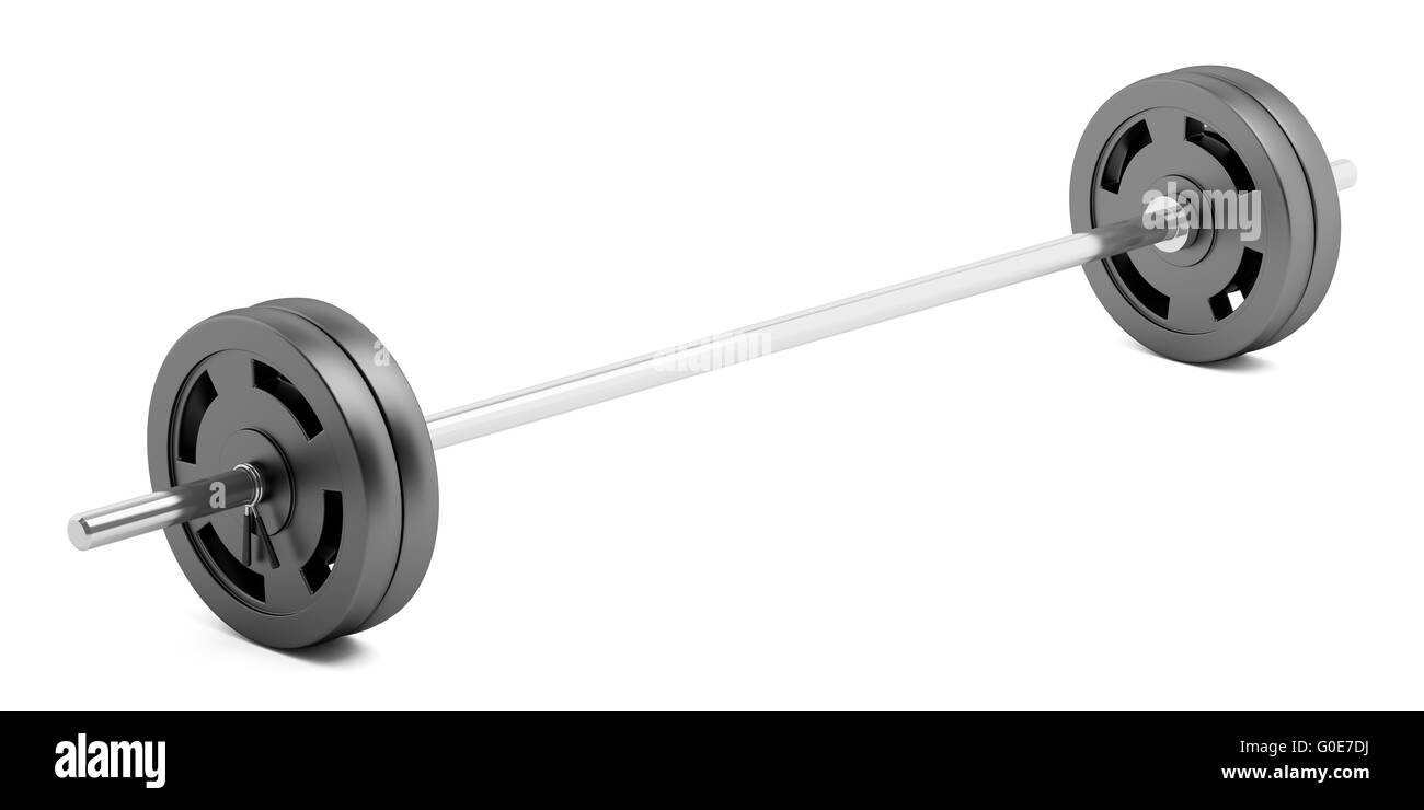 barbell isolated on white background Stock Photo - Alamy