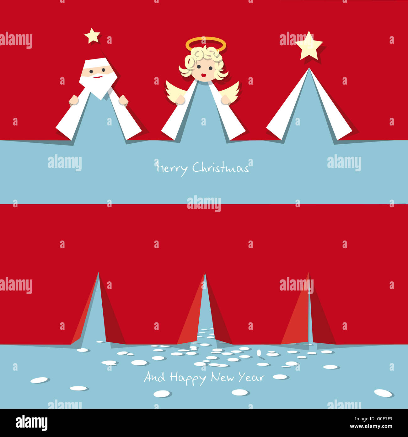 christmas cards cut outs vector Stock Photo - Alamy