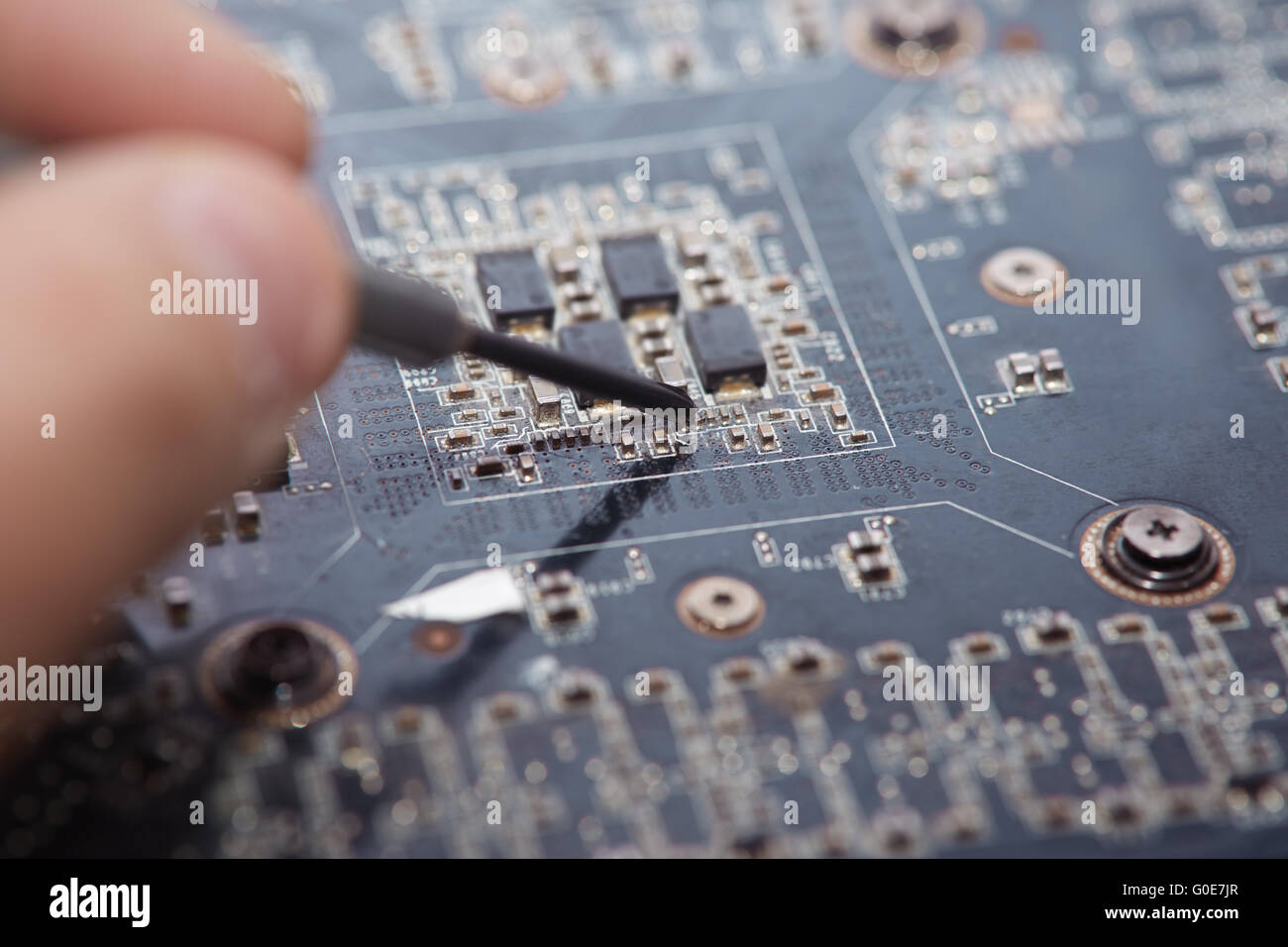 Repair of motherboard Stock Photo - Alamy