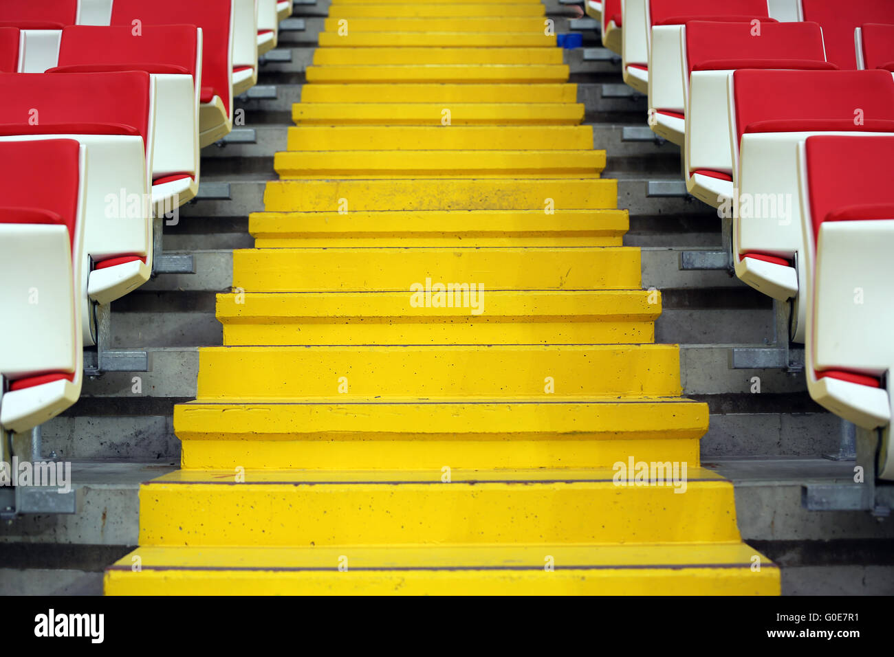 Steps between the stands at the stadium Stock Photo - Alamy