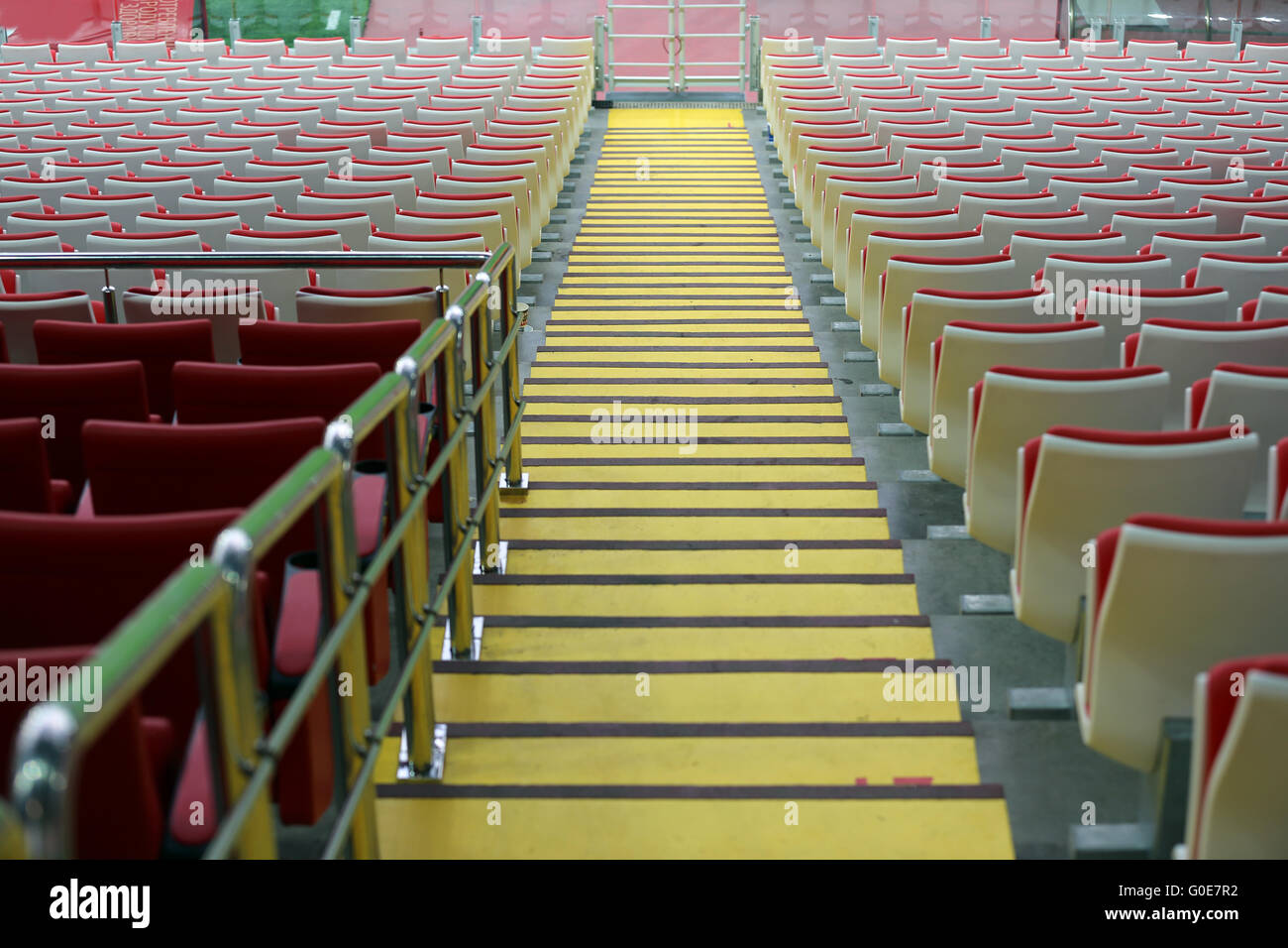 Steps between the stands at the stadium Stock Photo - Alamy