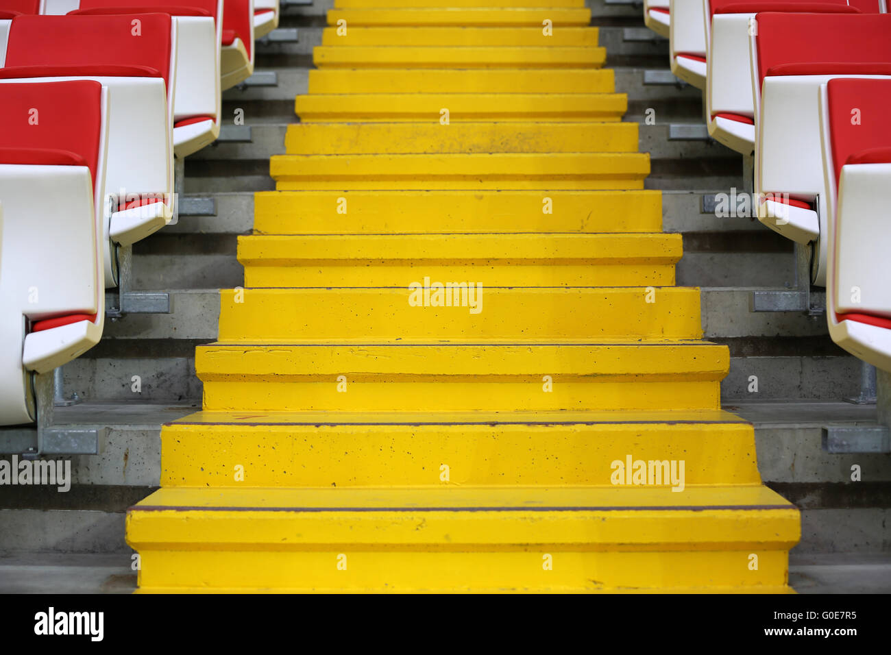 Steps between the stands at the stadium Stock Photo - Alamy