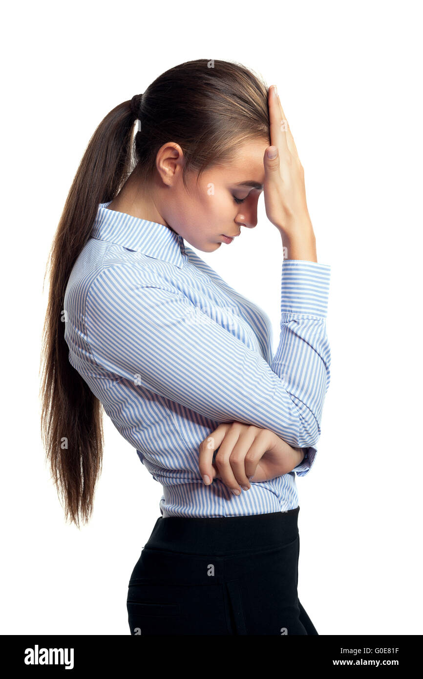 Beautiful woman looking angry and frustrated Stock Photo - Alamy