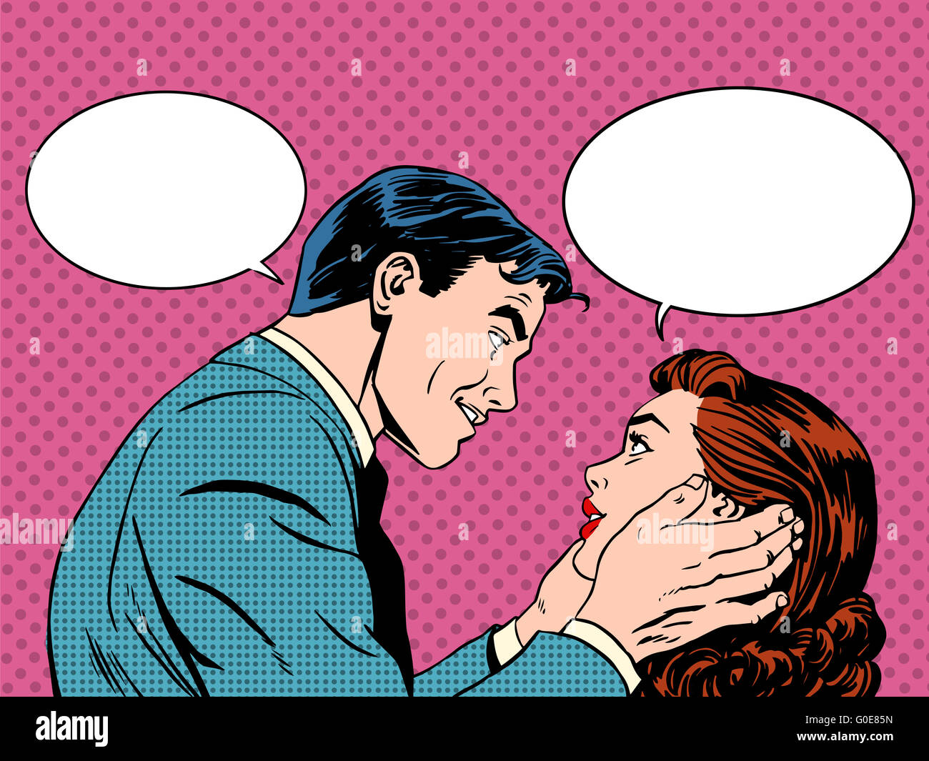 Couple love dialogue Stock Photo - Alamy