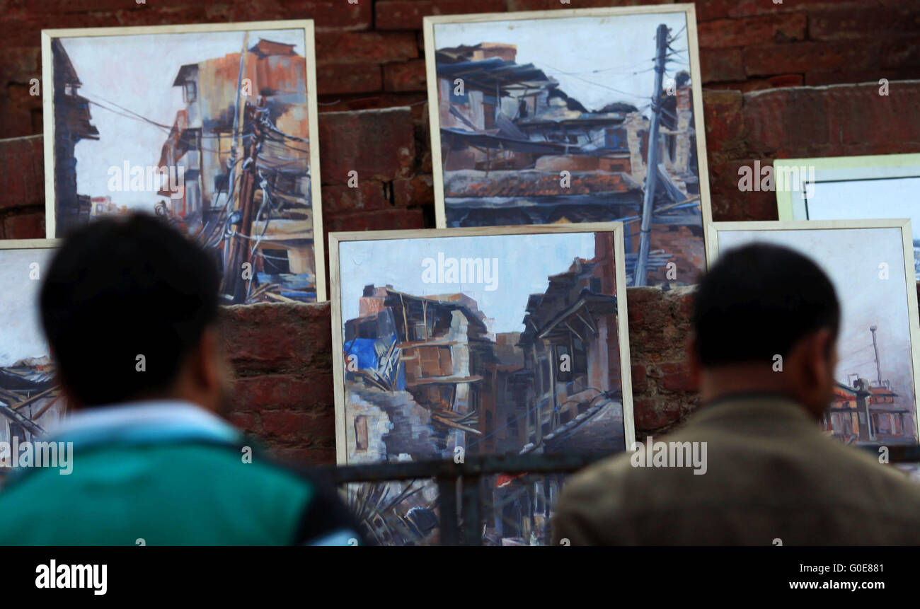Kathmandu, Nepal. 30th Apr, 2016. An art exhibition 'Project Naksa ...