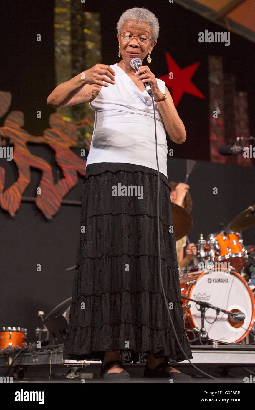 New Orleans, Louisiana, USA. 30th Apr, 2016. Singer GERMAINE BAZZLE ...