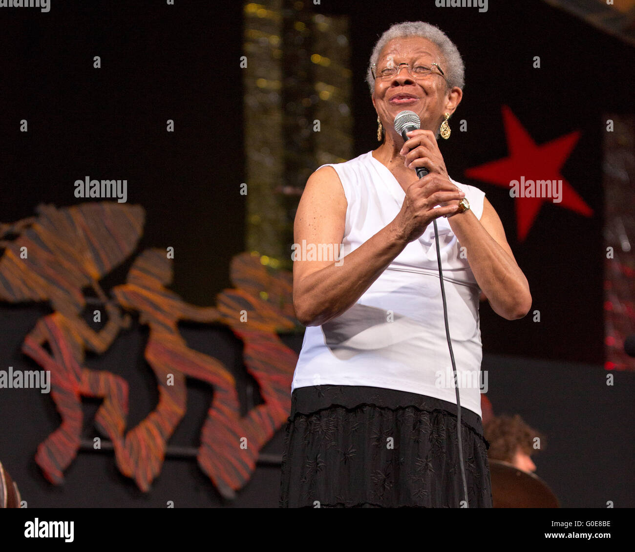 New Orleans, Louisiana, USA. 30th Apr, 2016. Singer GERMAINE BAZZLE ...
