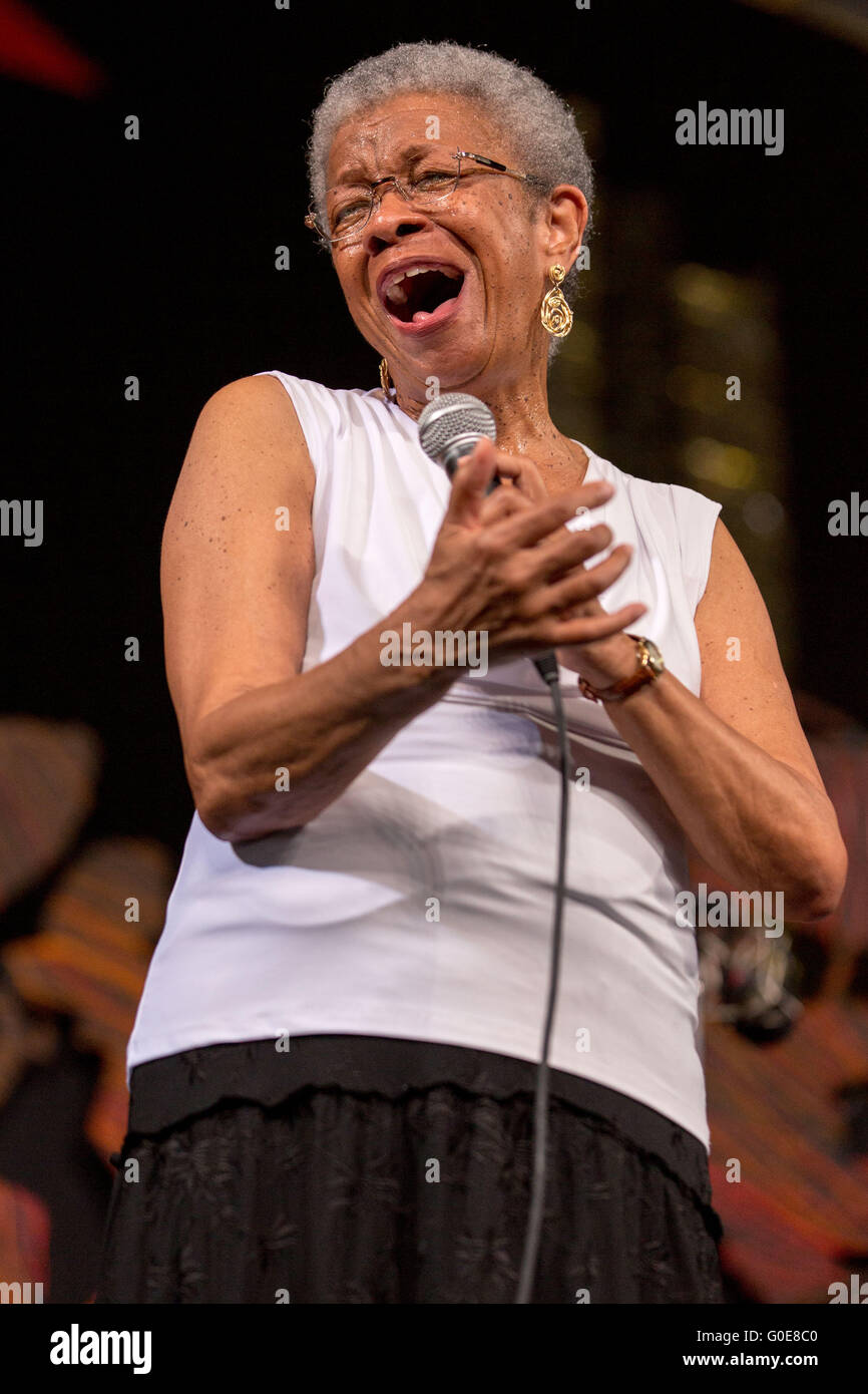New Orleans, Louisiana, USA. 30th Apr, 2016. Singer GERMAINE BAZZLE ...