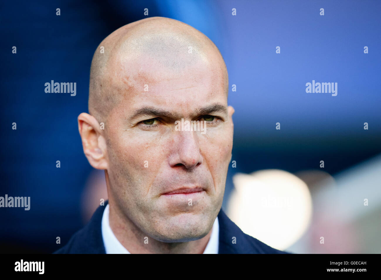 Real madrid manager zinedine zidane during the uefa champions league hi ...