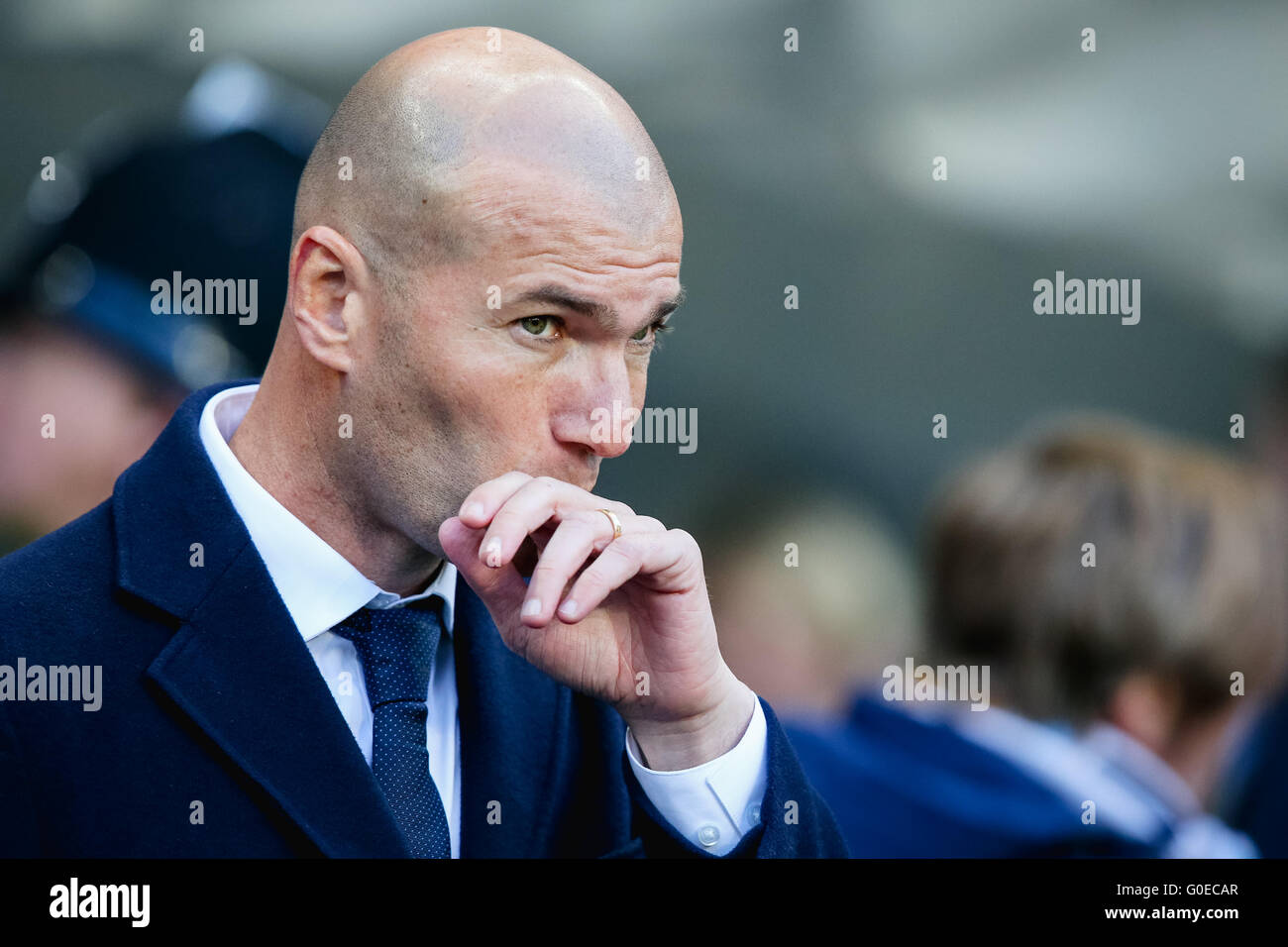 Real madrid manager zinedine zidane during the uefa champions league hi ...