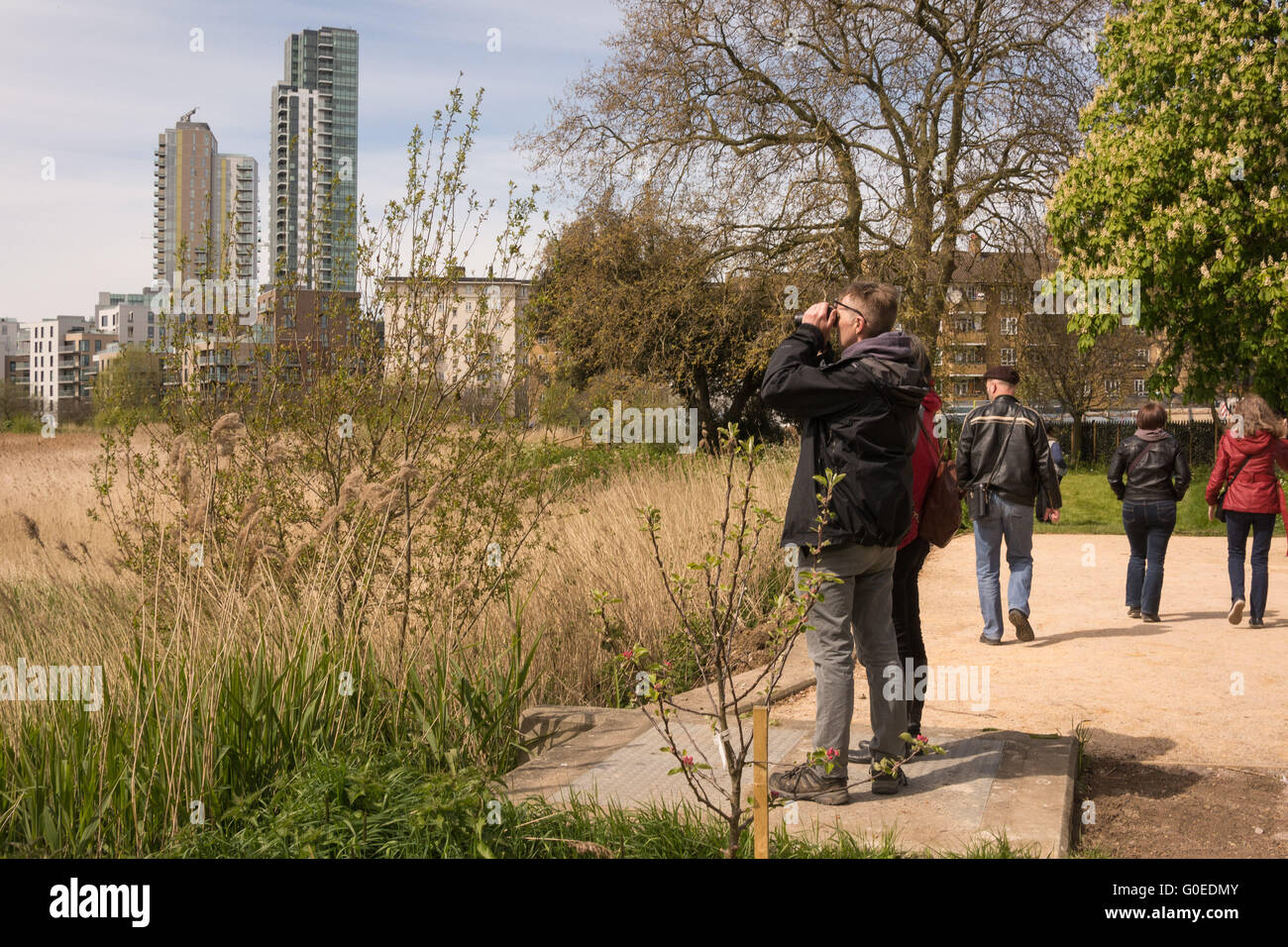 London UK 01st May 2016. Woodberry Wetlands nature reserve opens to the ...