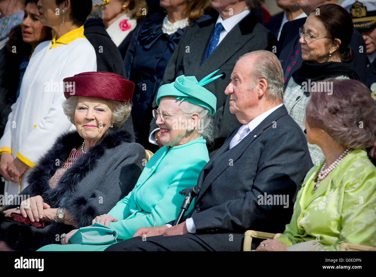 (L-R) Princess Beatrix of The Netherlands, Queen Margrethe II. of ...
