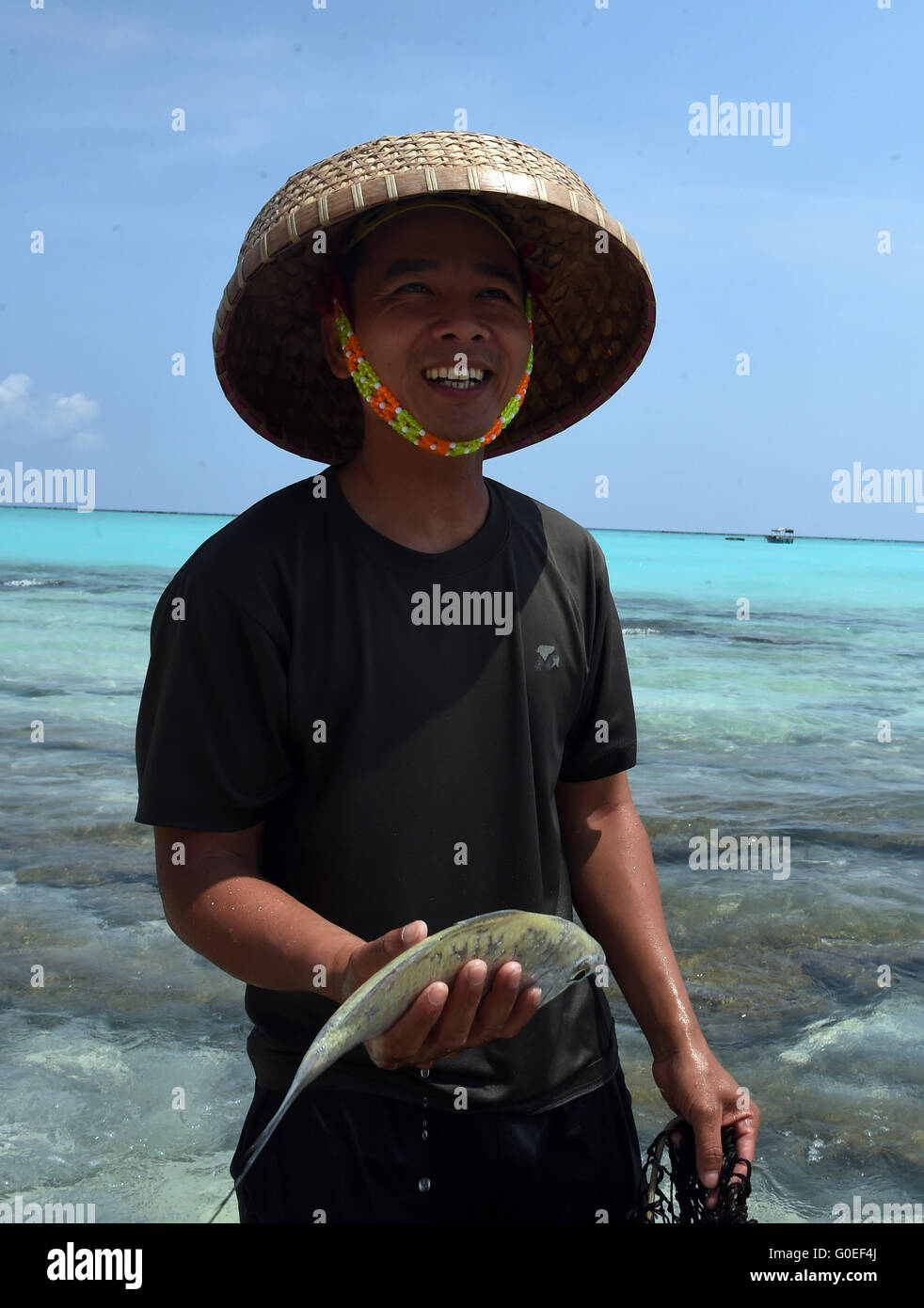 Sansha, China's Hainan Province. 29th Apr, 2016. Fisherman Huang ...