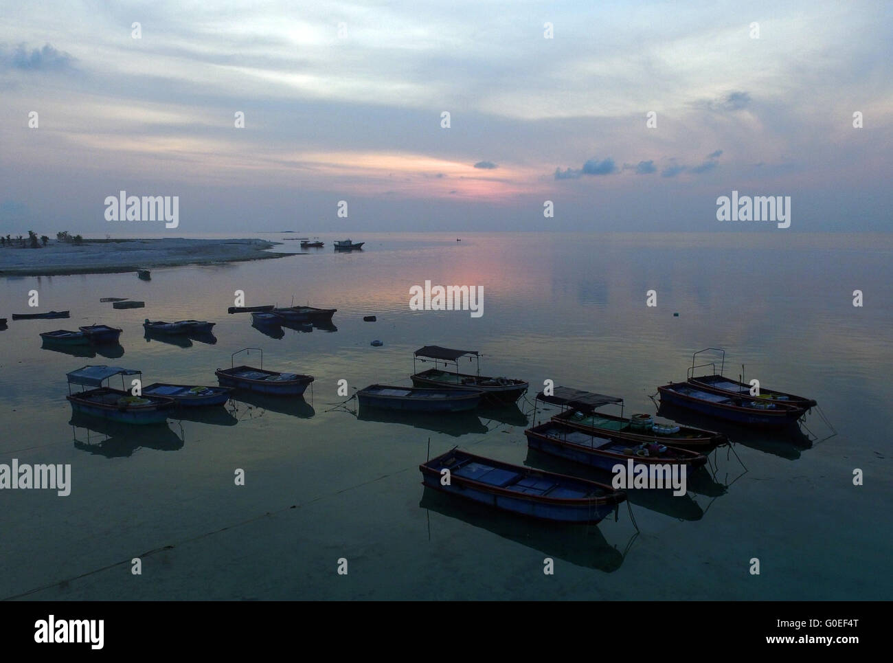 Sansha, China's Hainan Province. 29th Apr, 2016. Fishing boats are ...