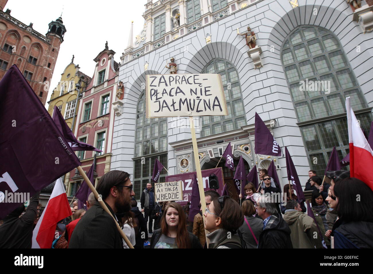 Gdansk, Poland 1st, May 2016 The RAZEM (Together) political party rally ...