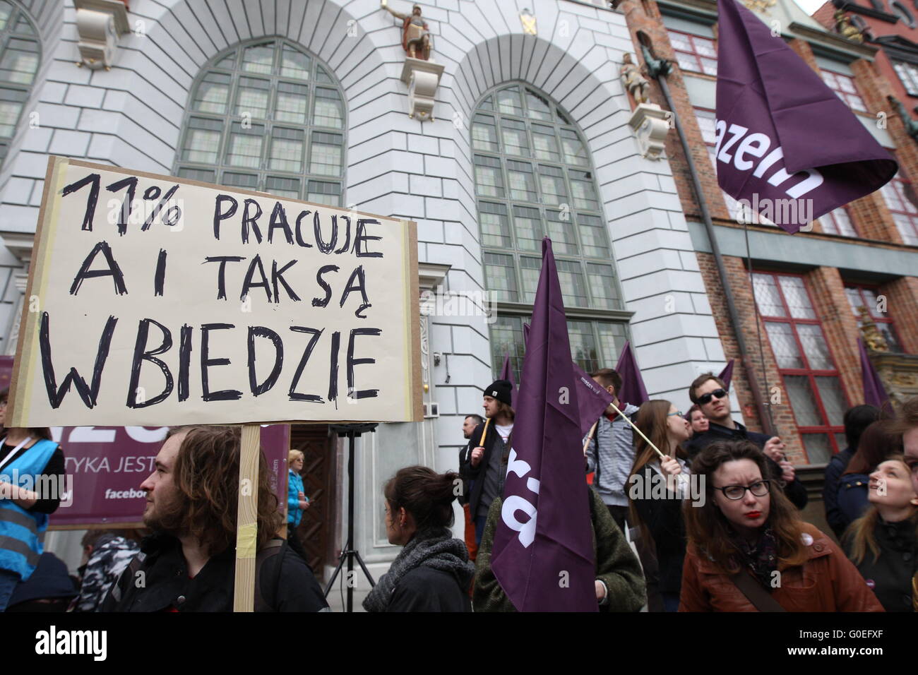 Gdansk, Poland 1st, May 2016 The RAZEM (Together) political party rally ...