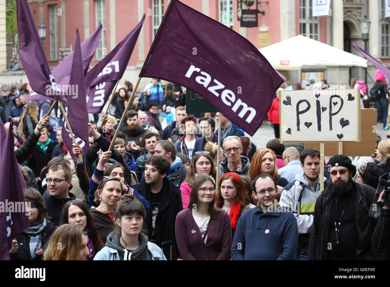 Gdansk, Poland 1st, May 2016 The RAZEM (Together) political party rally ...