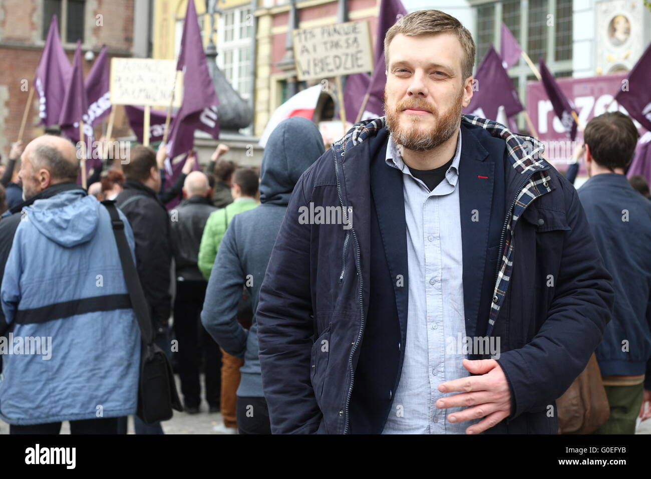 Gdansk, Poland 1st, May 2016 The RAZEM (Together) political party rally ...