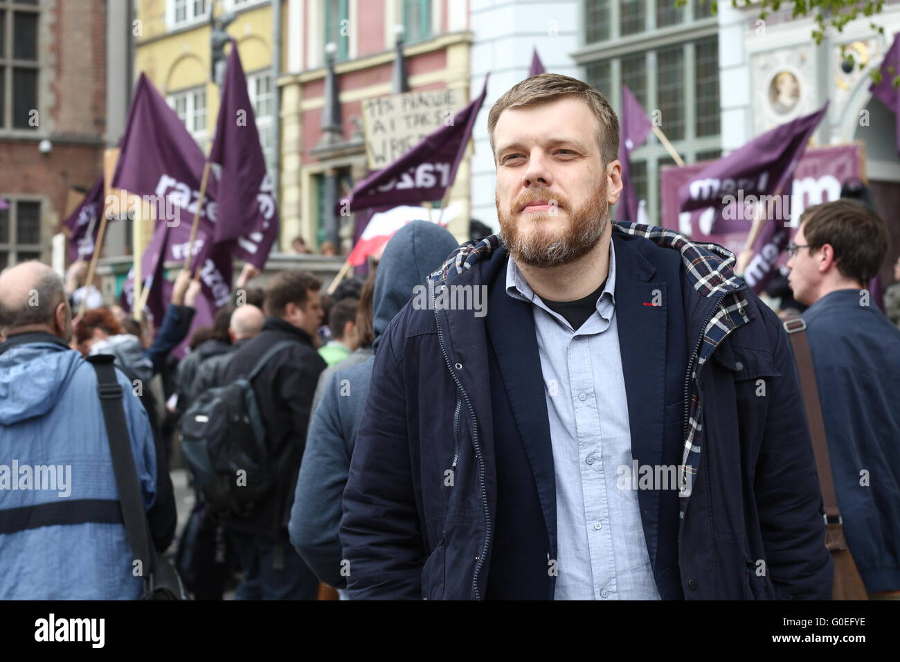 Gdansk, Poland 1st, May 2016 The RAZEM (Together) political party rally ...