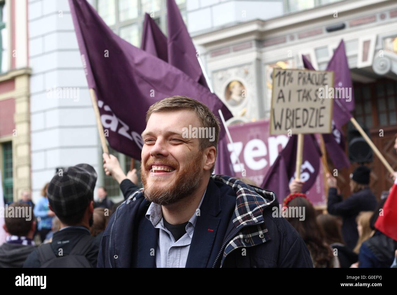 Gdansk, Poland 1st, May 2016 The RAZEM (Together) political party rally ...