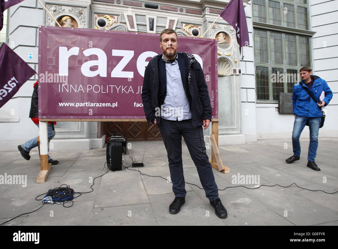 Gdansk, Poland 1st, May 2016 The RAZEM (Together) political party rally ...
