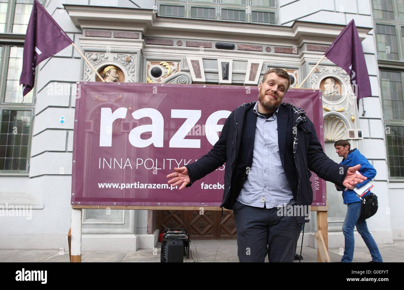 Gdansk, Poland 1st, May 2016 The RAZEM (Together) political party rally ...