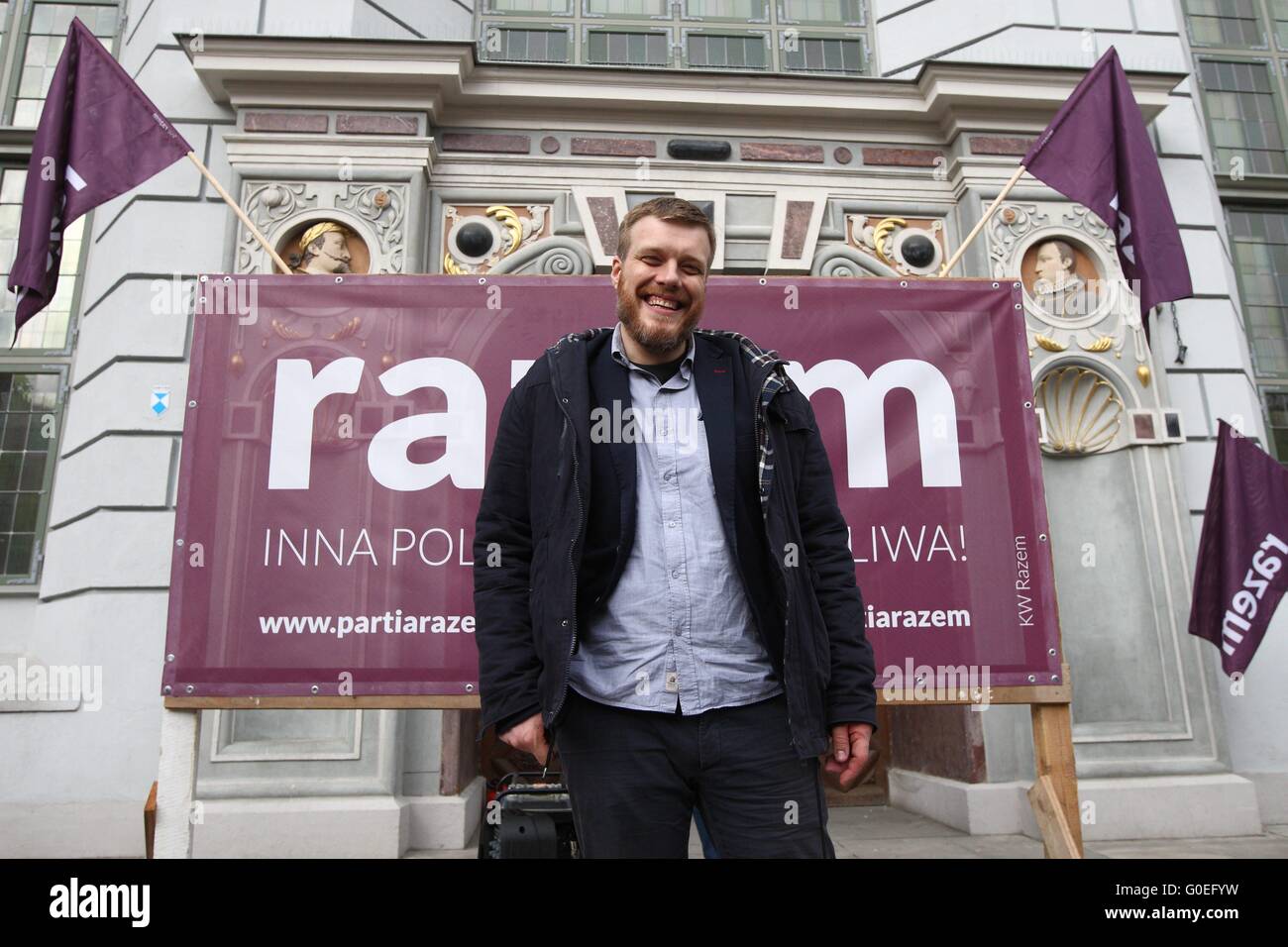 Gdansk, Poland 1st, May 2016 The RAZEM (Together) political party rally ...