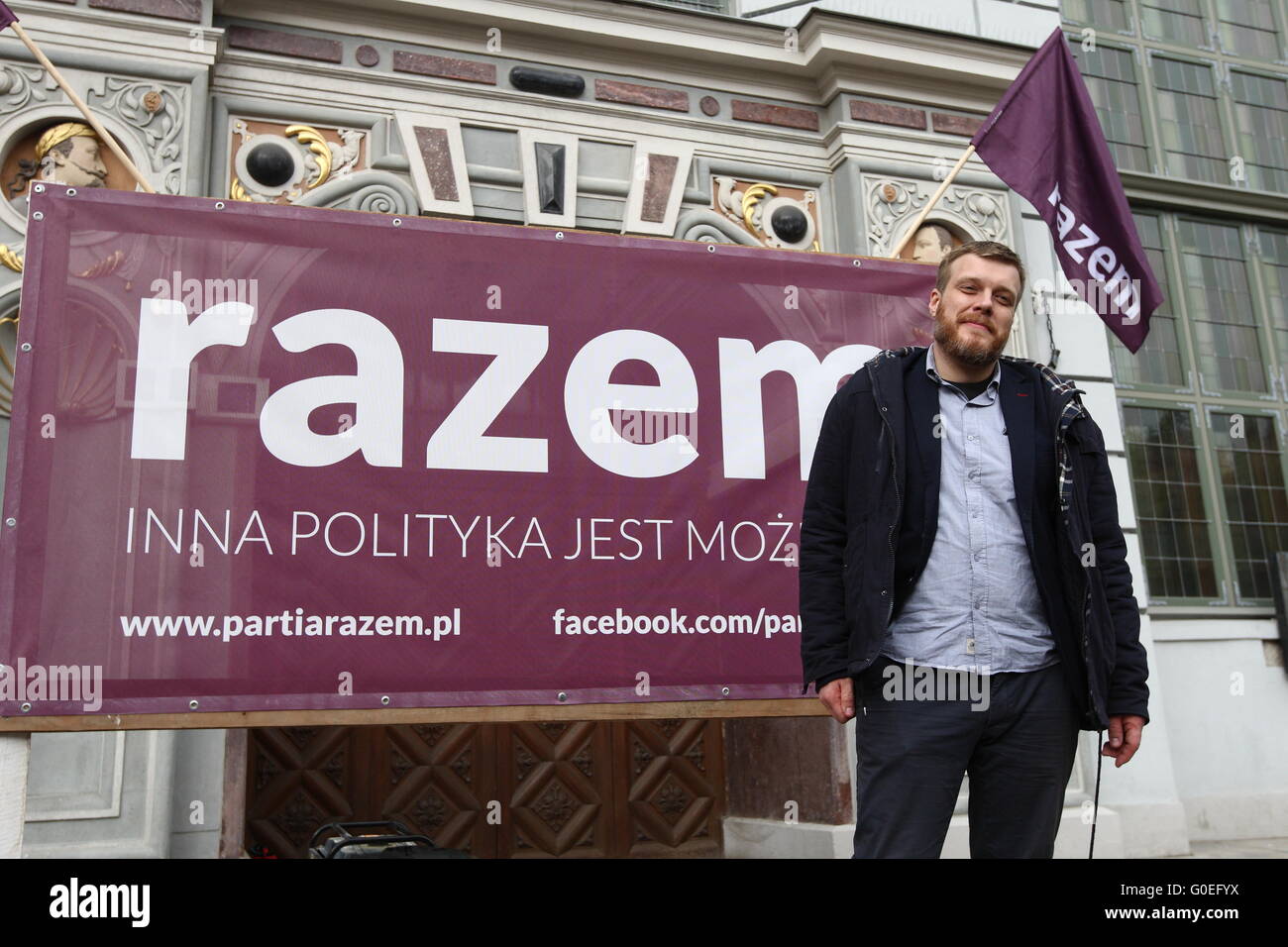 Gdansk, Poland 1st, May 2016 The RAZEM (Together) political party rally ...