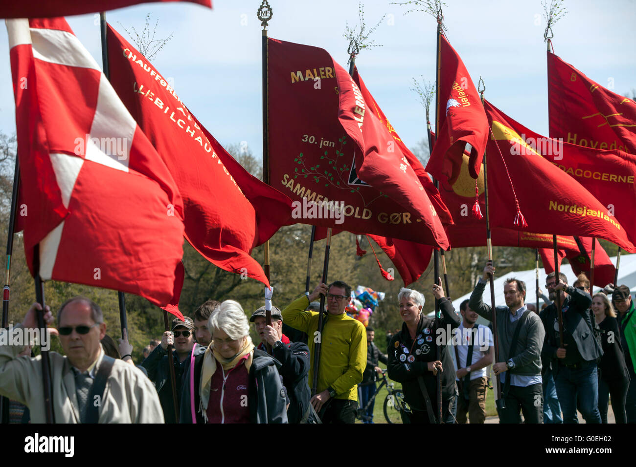 Trade union confederation flags hi-res stock photography and images - Alamy